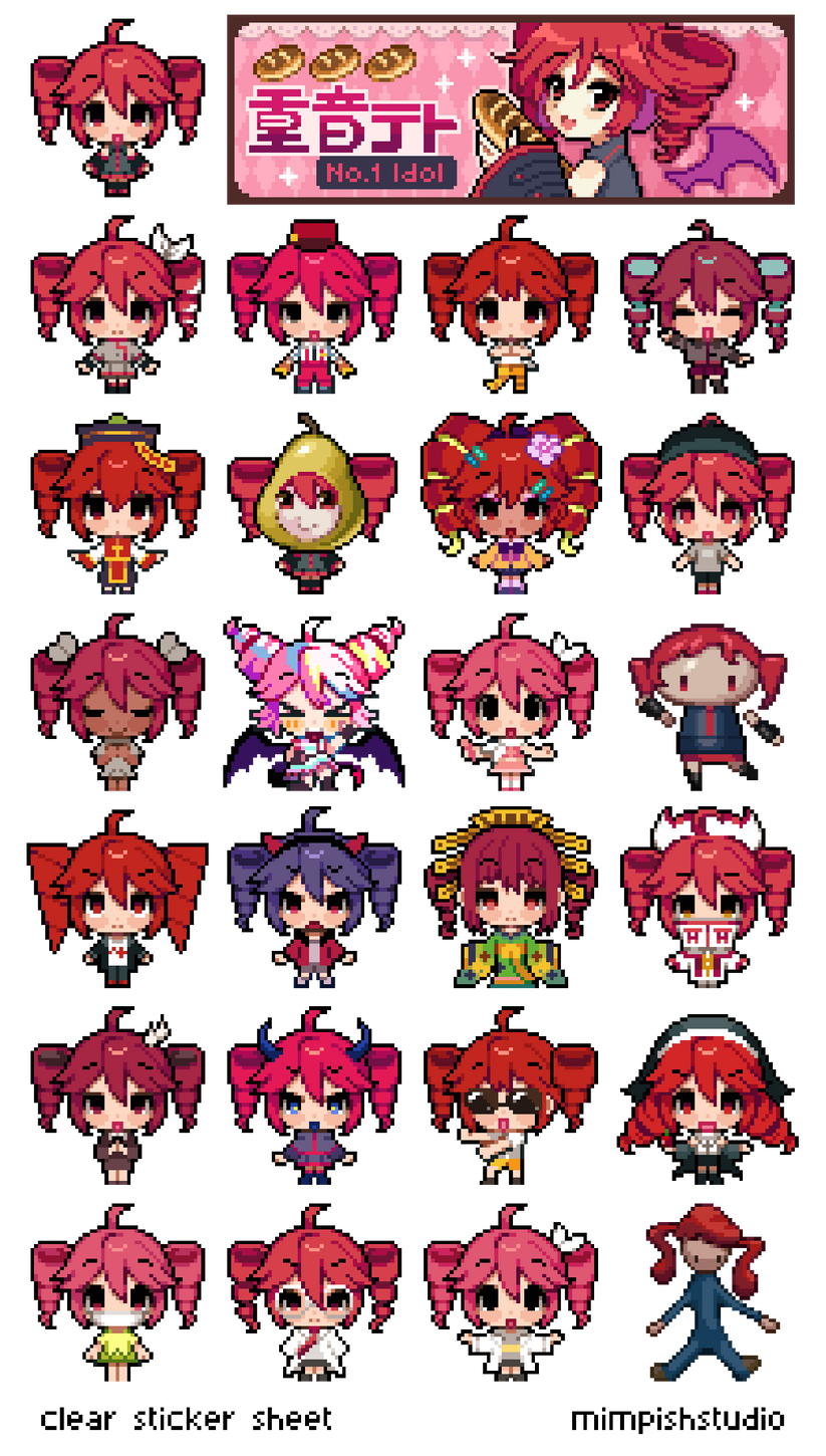 mini teto sticker sheet – Mimpish Studio